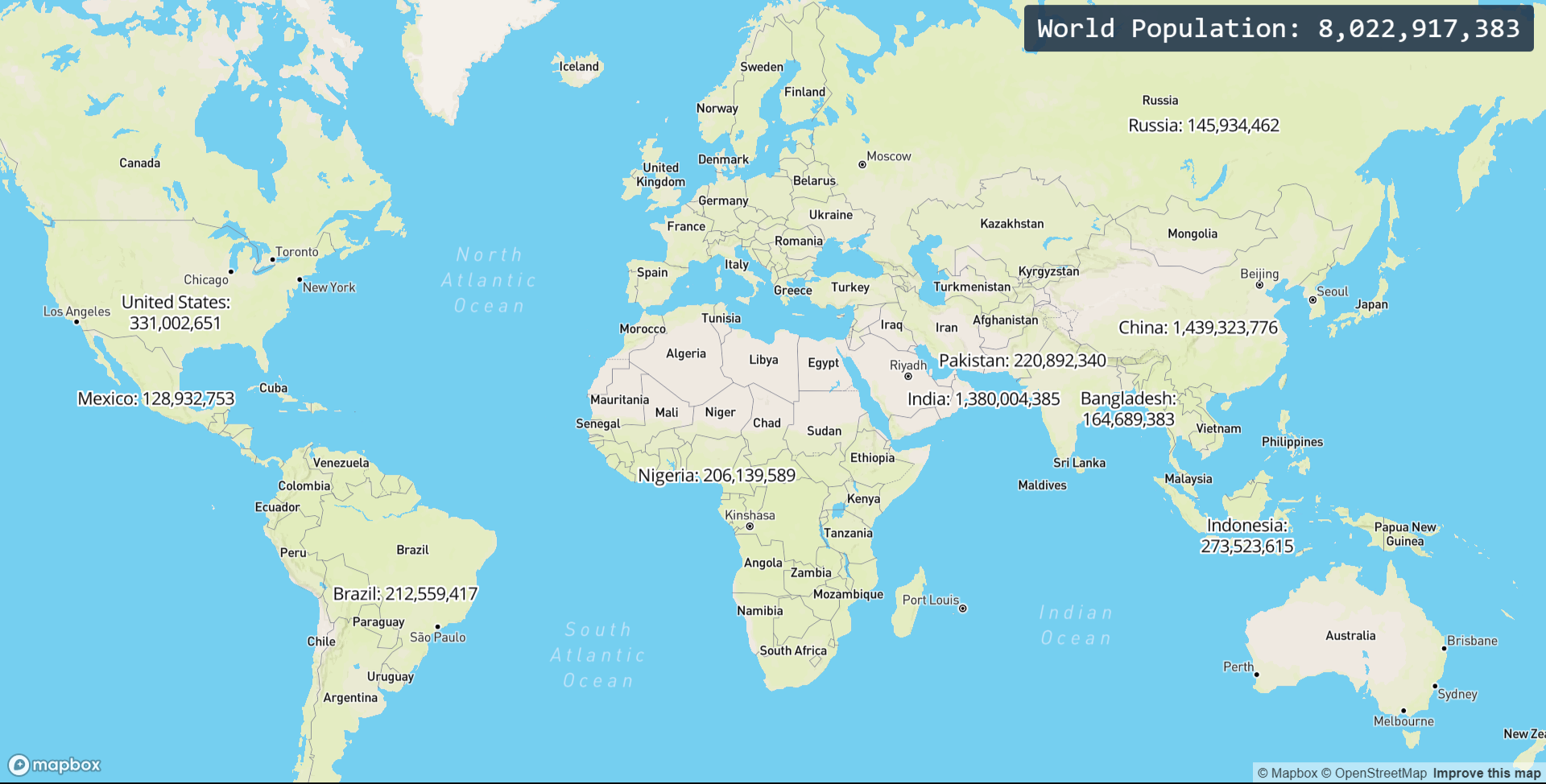 Visualize Global Population Data with Mapbox, Node.js, and GridDB ...